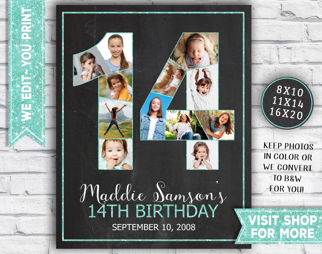 14th Birthday Girl Decorations - 14th Birthday Signs - 14th Birthday ...