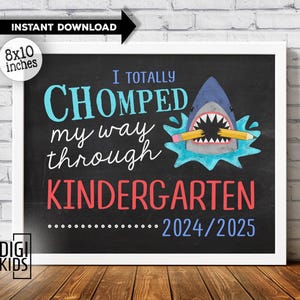 Last Day of Kindergarten Printable Sign - Boys Last Day of School ...