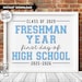 First Day of Freshman Year Printable Sign - High School Freshman Sign ...