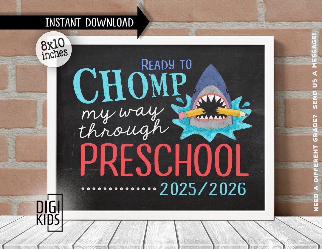 1st Day of Preschool Sign 2025 - First Day of School Sign - Back to ...