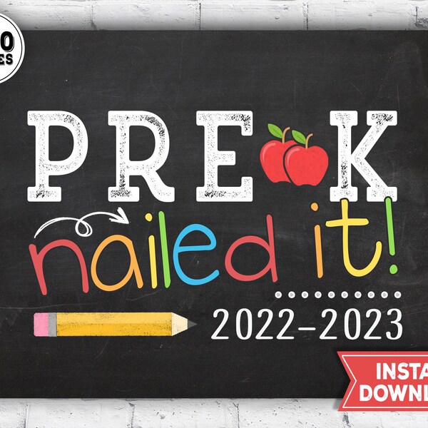 Last Day Pre K Sign - Etsy