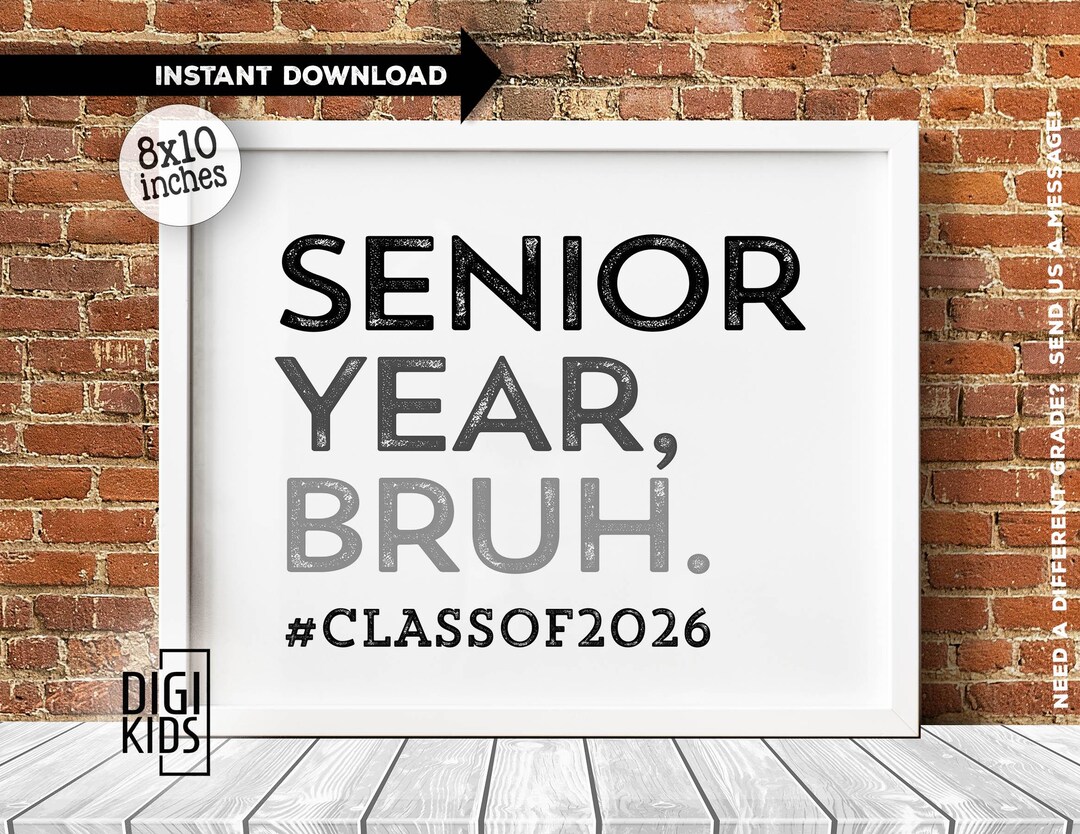 1st Day of High School Sign 2025 - First Day of Senior Year - Class of ...