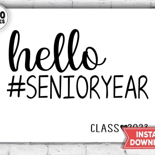First Day of Senior Year Sign Printable 1st Day of High School - Etsy