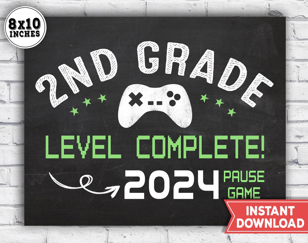 Last Day of 2nd Grade Sign 2024 Last Day of School Sign Second Grade ...