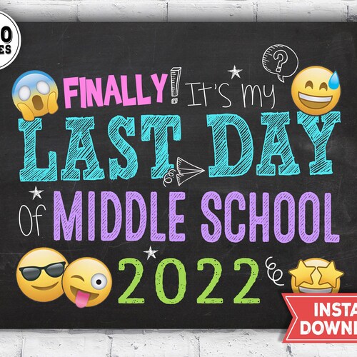 Printable Next Stop High School Sign Last Day of Eighth - Etsy