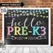 1st Day of Pre K3 Sign First Day of School Sign 2024 Pre K3 Printable ...
