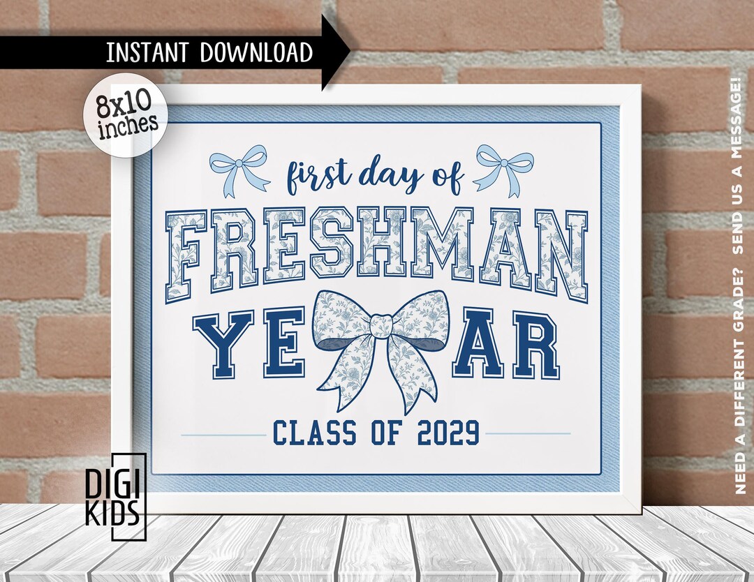 First Day of Freshman Year Sign - 1st Day of High School 2025-2026 ...