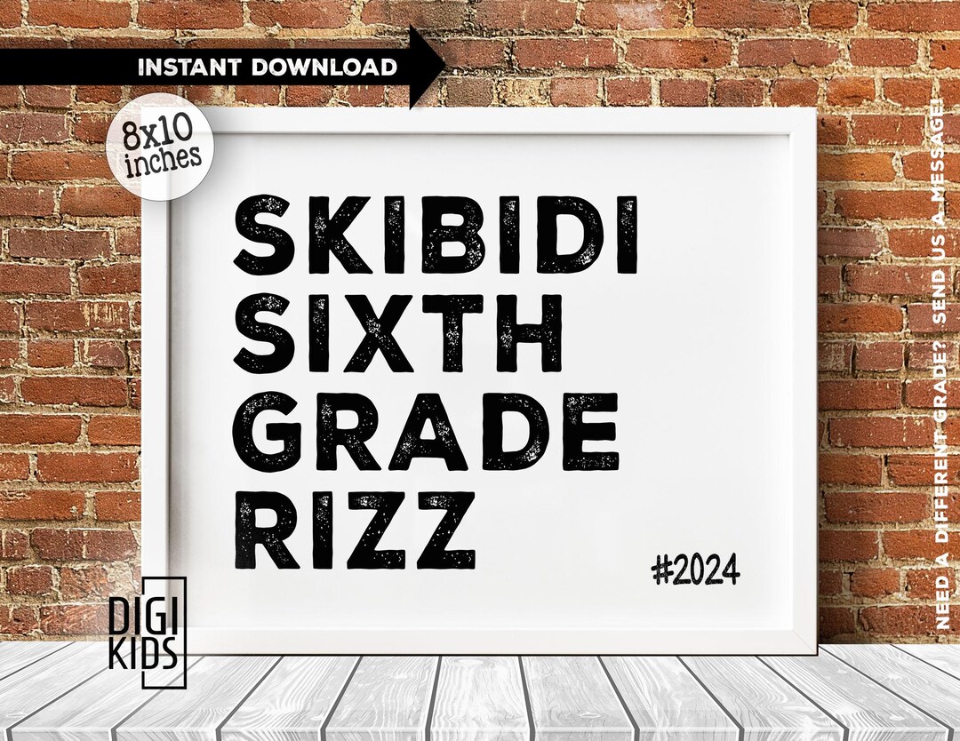 1st Day of School Sign - First Day of 6th Grade Sign 2024 - 6th Grade ...