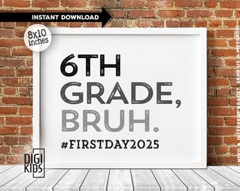 6TH GRADE Chalkboard Sign - Etsy