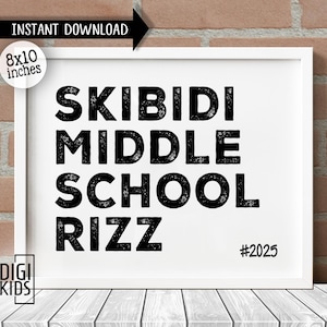 1st Day of Middle School Sign - First Day of 6th Grade 2025 - 6th Grade ...
