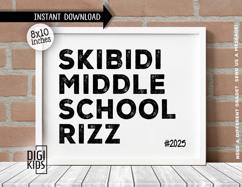 1st Day of Middle School Sign - First Day of 6th Grade 2025 - 6th Grade ...