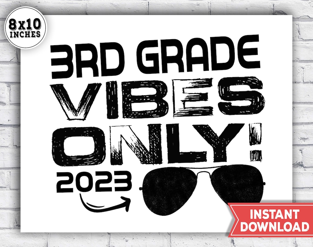 First Day of 3rd Grade Sign First Day of School Sign 2023 3rd Grade ...