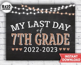 First Day of Senior Year Sign Last 1st Day of High School - Etsy
