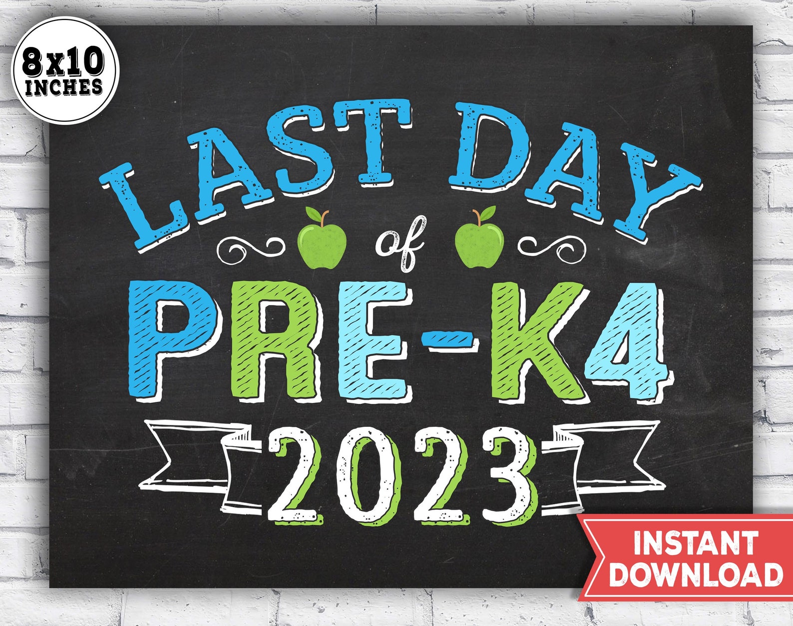 Last Day of Pre K4 Sign Last Day of School Sign 2023 Pre - Etsy