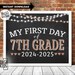 1st Grade Sign 2024 First Day of School Sign 1st Grade Printable Sign ...