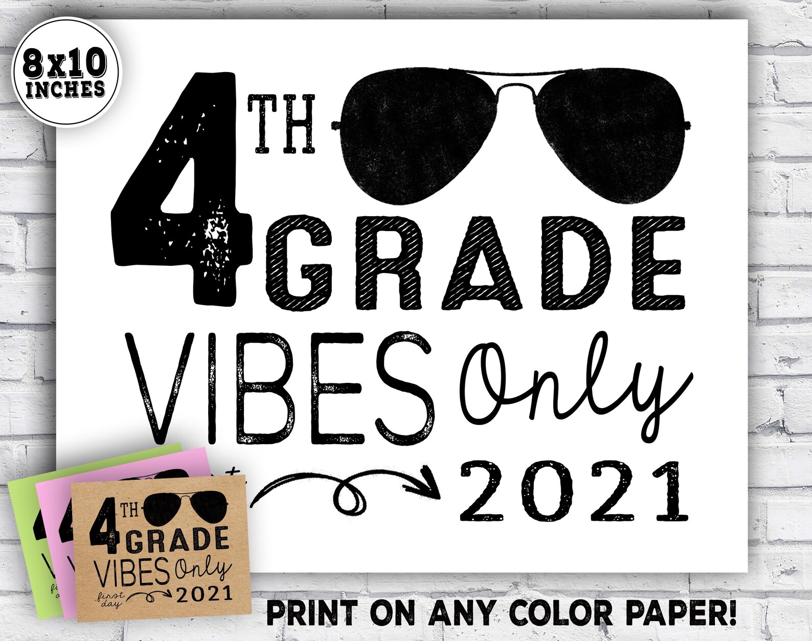 First day of 4th grade sign First day of school sign 4th | Etsy