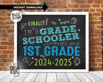 Editable First Day of 1st Grade Sign Printable First Day of 1st Grade ...