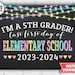 Last Day of 5th Grade Sign Last Day of School Sign 2024 Bye Bye Fifth ...
