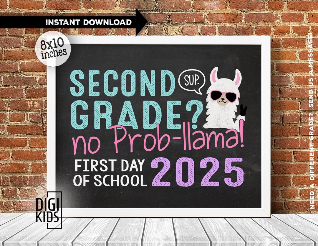 First Day of 2nd Grade Sign - 1st Day of School Sign 2025 - 1st Day of ...