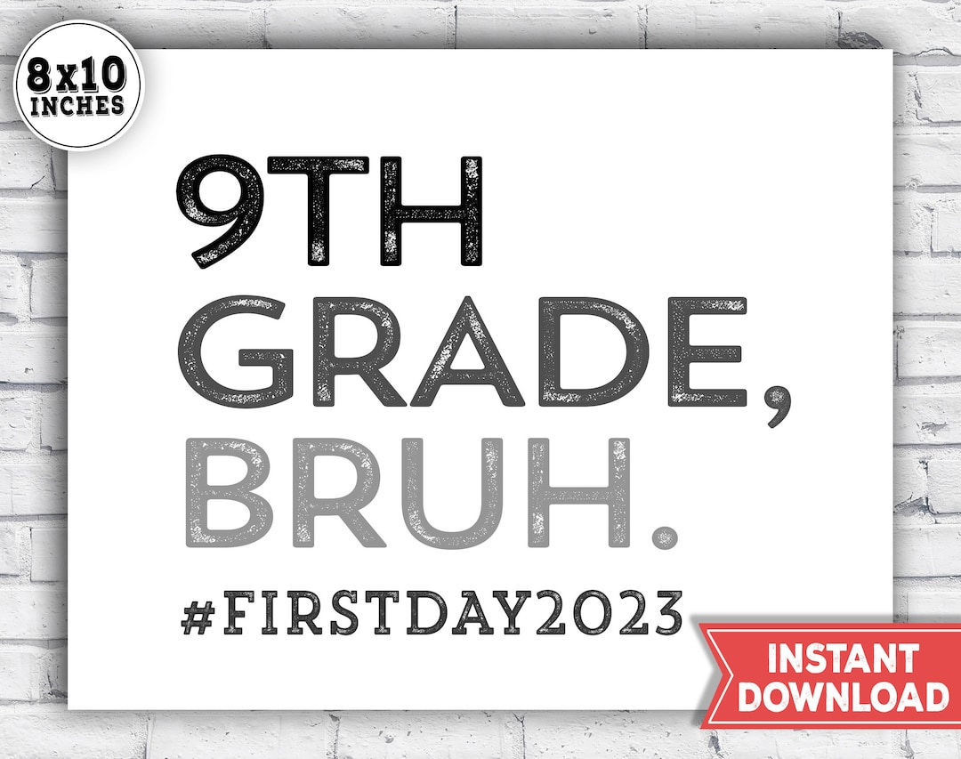First Day of 9th Grade Sign First Day of High School Sign - Etsy First Day of 9th Grade Sign First Day of High School Sign - Etsy