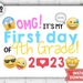 6th Grade Sign 2024 - First Day of 6th Grade Printable - Back to School ...
