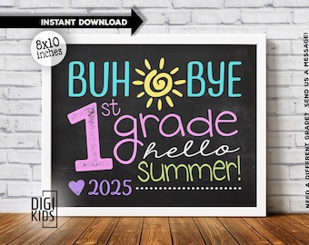 PRINTABLE - Last Day of School Chalkboard Sign| Download - Etsy