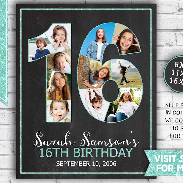 Sweet 16 Banner - Etsy