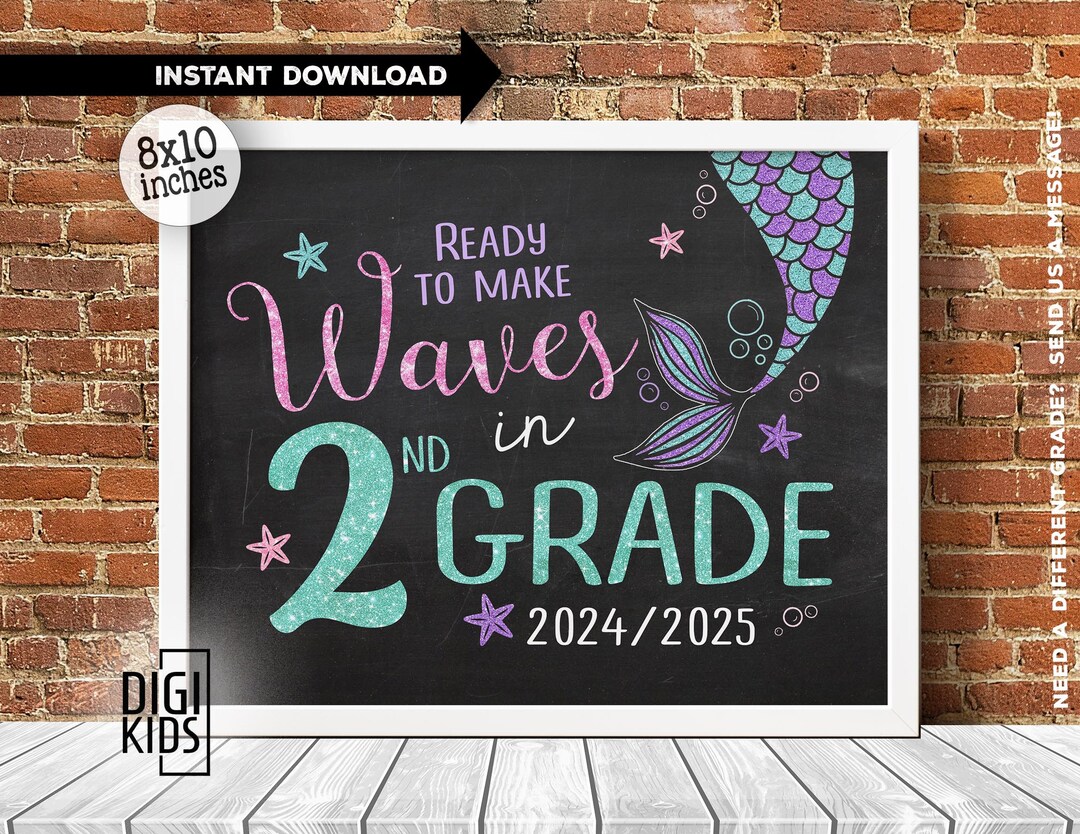 First Day of 2nd Grade Sign - 1st Day of School Sign 2024 - Making ...