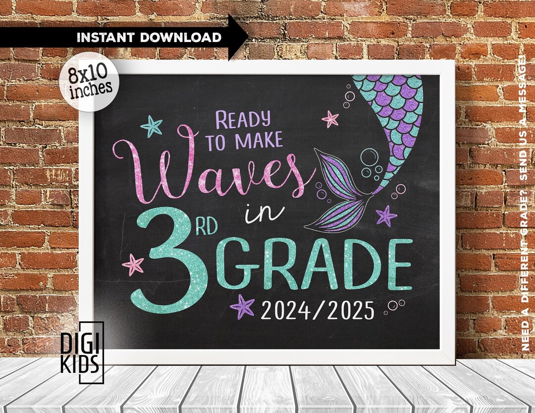 First Day of 3rd Grade Sign - 1st Day of School Sign 2024 - Making ...