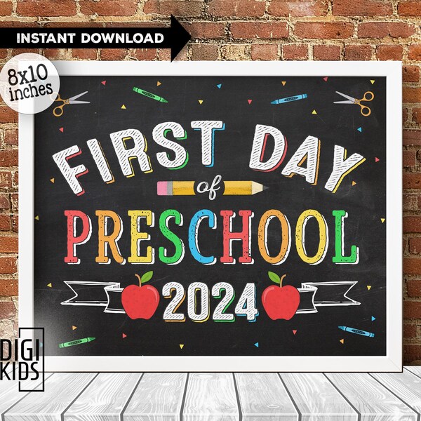 Preschool Sign - Etsy
