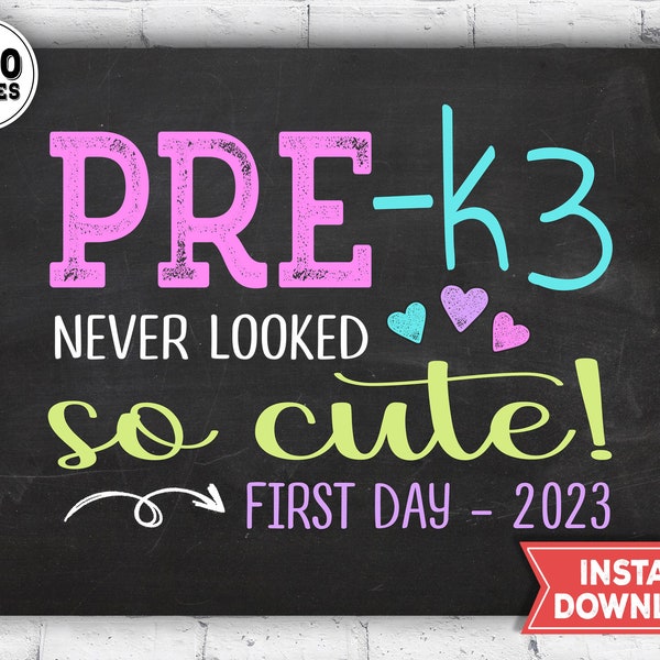 First Day of School Printable - Etsy