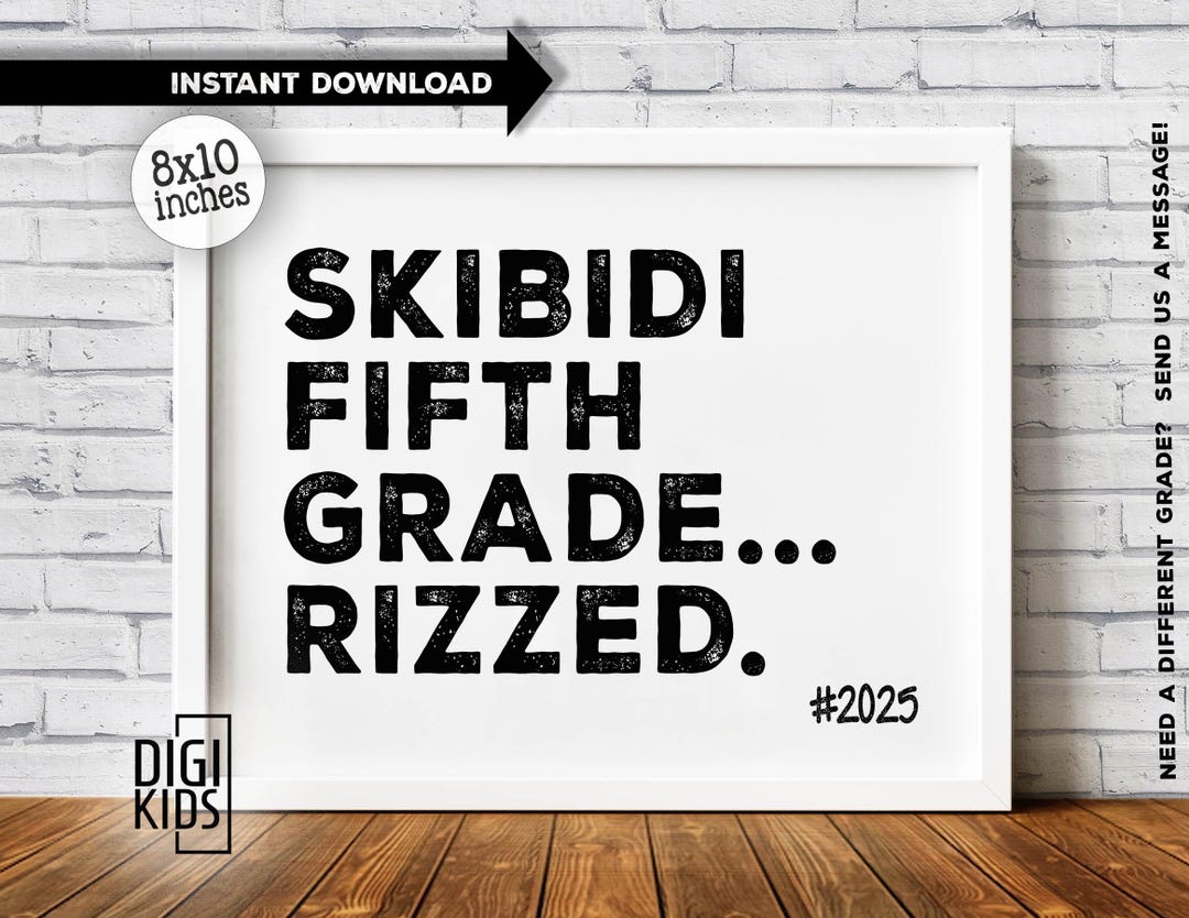 5th Grade Printable Sign 2025 - Last Day of School Sign - 5th Grade ...