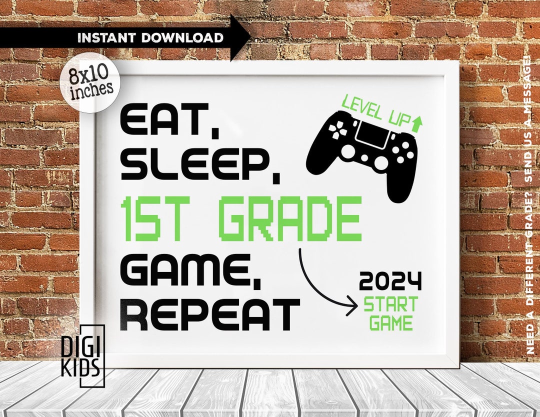 1st Grade First Day of School Sign 2024 - 1st Day of 1st Grade ...