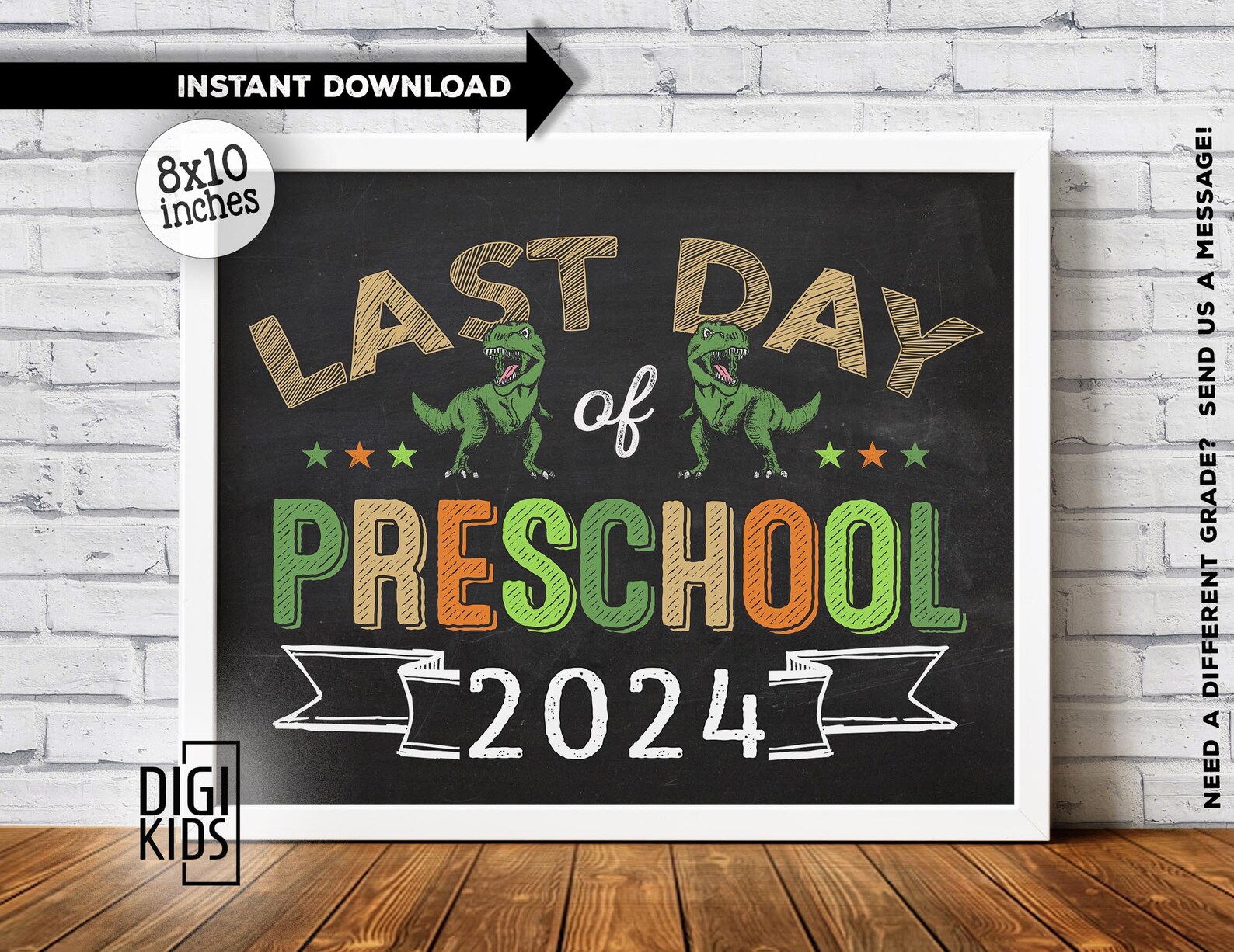 Last Day of Preschool Printable Sign - Boys Last Day of School ...