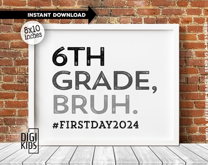 6TH GRADE Chalkboard Sign - Etsy