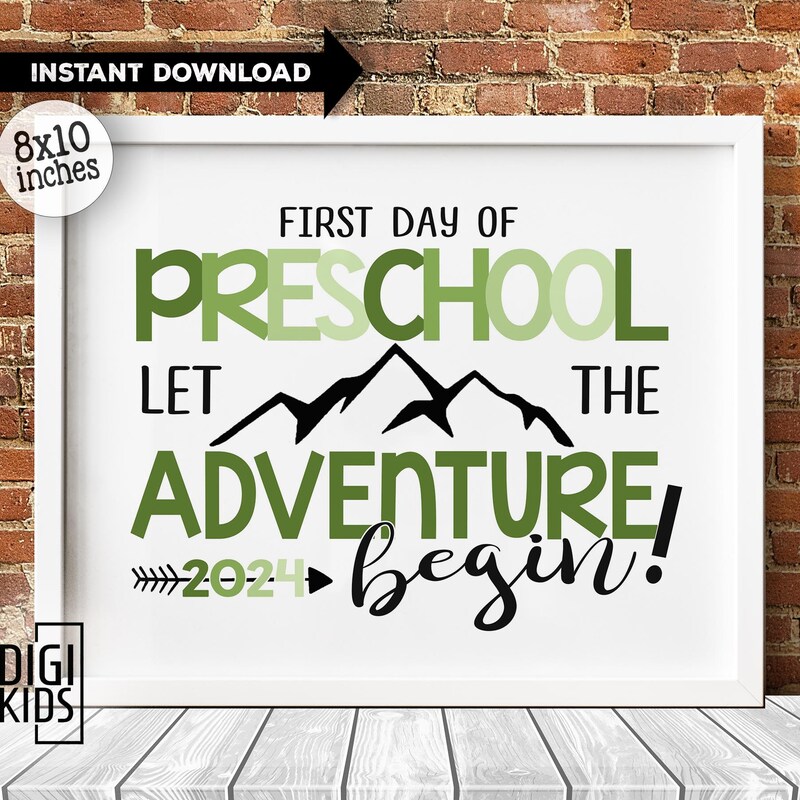 Preschool Sign - Etsy