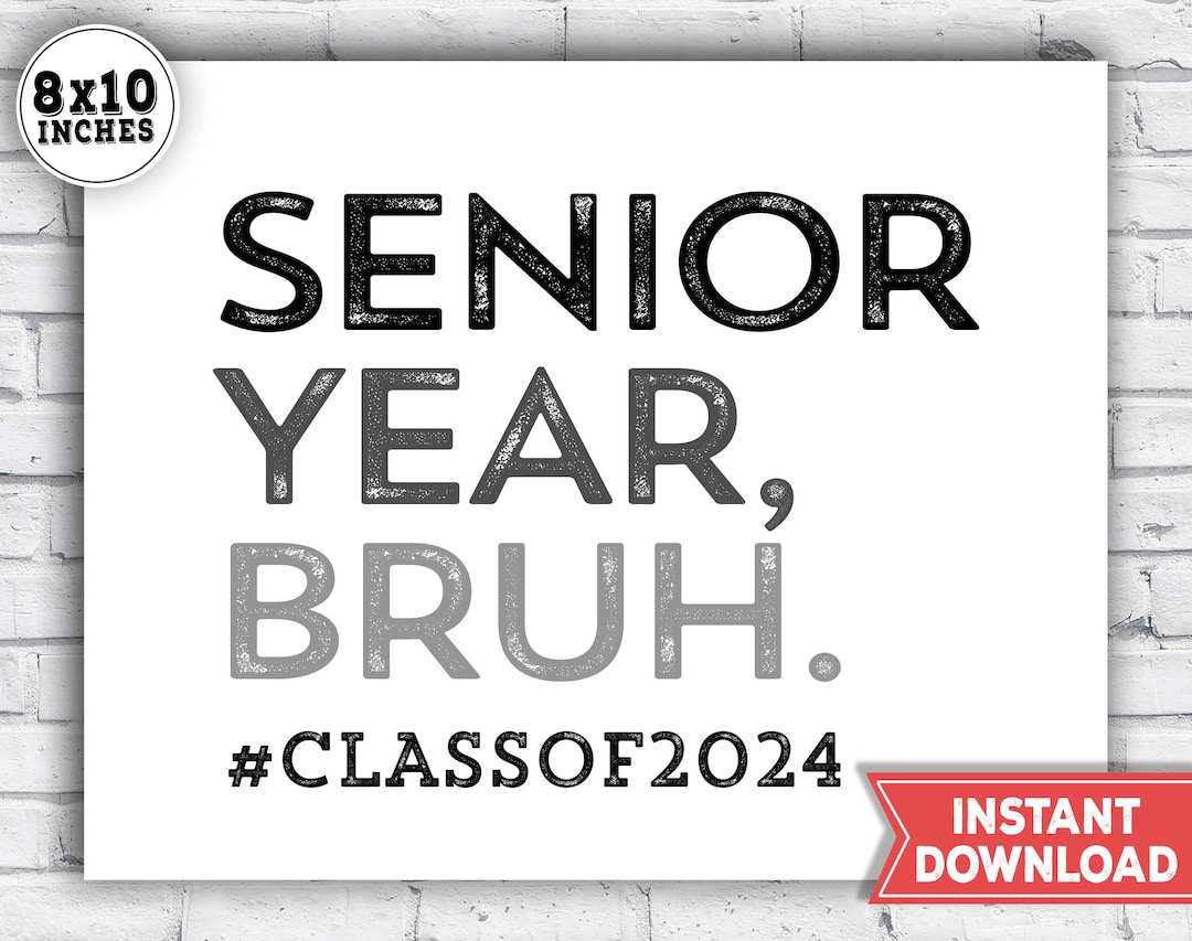 1st Day of High School Sign 2023 First Day of Senior Year Class of 2024 ...