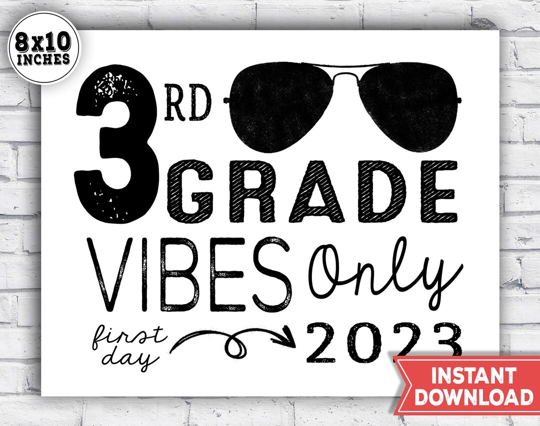 First Day of 3rd Grade Sign First Day of School Sign 2023 3rd Grade ...