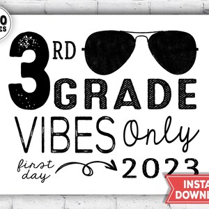 First Day of 3rd Grade Sign First Day of School Sign 2023 3rd Grade ...