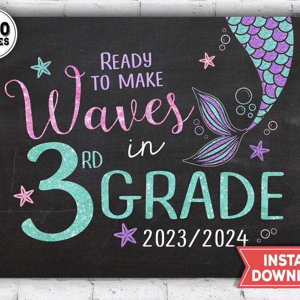 3rd Grade Sign - Etsy