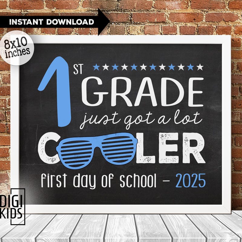 First Day of 1st Grade - Etsy
