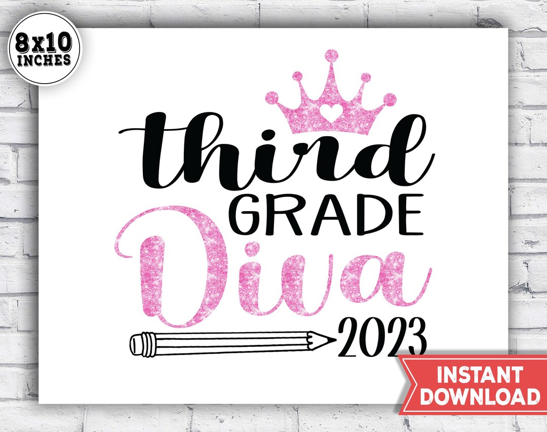 1st Day of 3rd Grade Sign First Day of School Sign 2023 3rd Grade ...