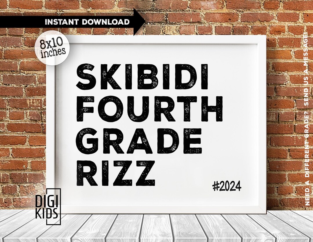 1st Day of School Sign - First Day of 4th Grade Sign 2024 - 4th Grade ...