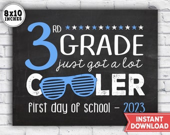 First Day of Kindergarten Printable Sign Boys 1st Day of - Etsy