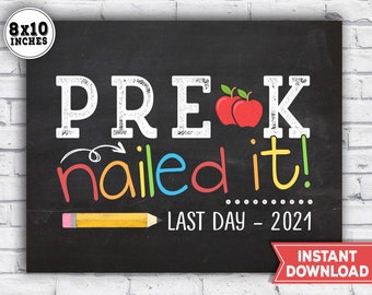 Last Day of Preschool Sign Preschool Nailed It Printable | Etsy