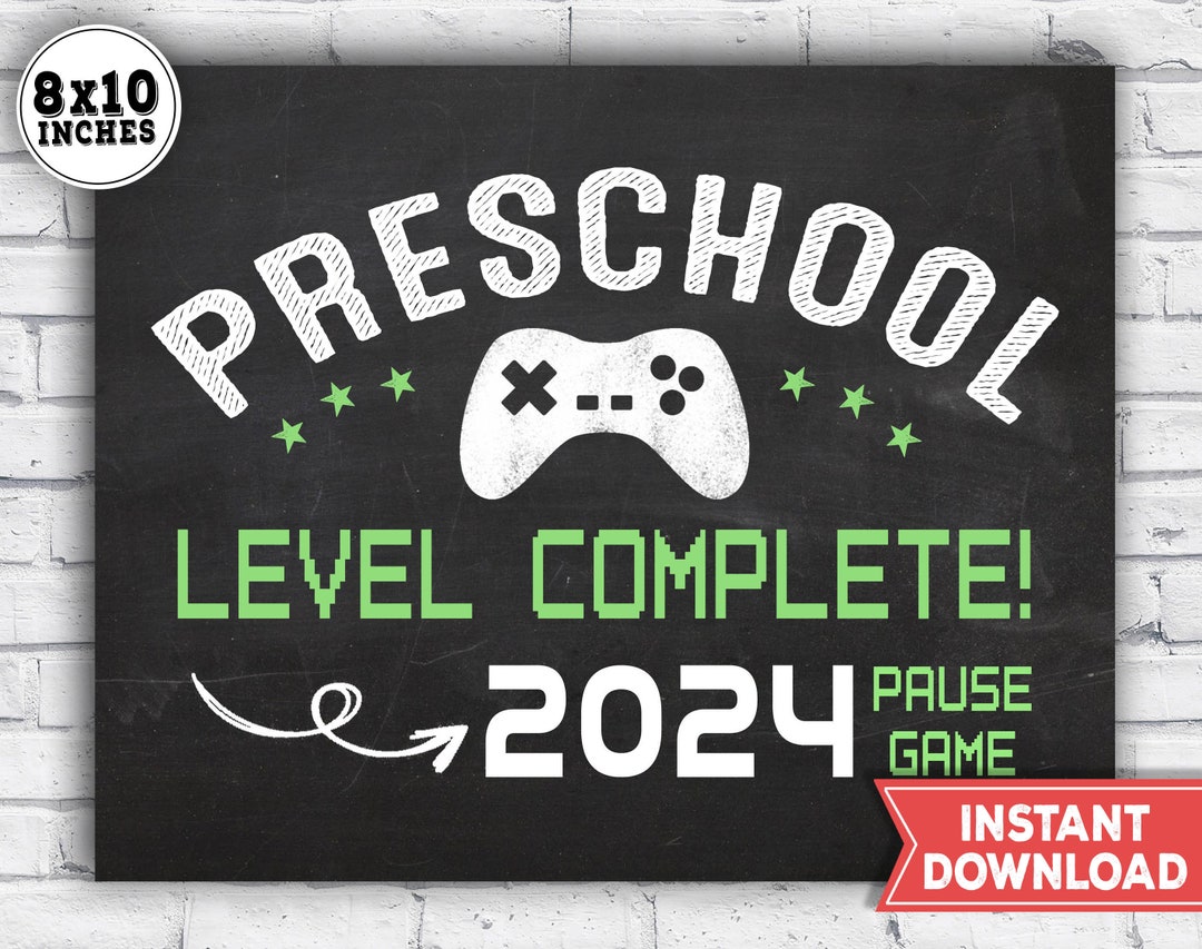 Last Day of Preschool Sign 2024 - Last Day of School Sign - Preschool ...