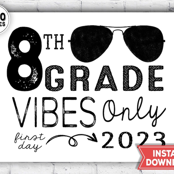 First Day of 8th Grade - Etsy