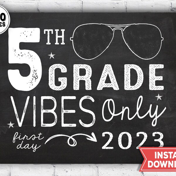 5th Grade Sign - Etsy