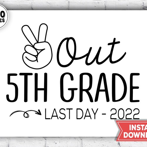 Printable Next Stop Middle School Sign Last Day of 5th Grade - Etsy