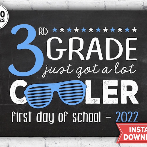 First Day of School Chalkboard Sign Editable DIGITAL FILE - Etsy